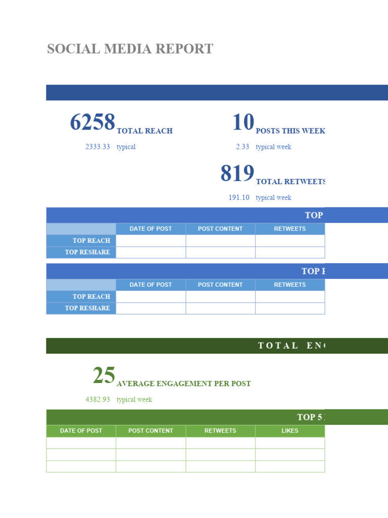 Social Media Report Template | PDF | Online Organizations | Computer ...