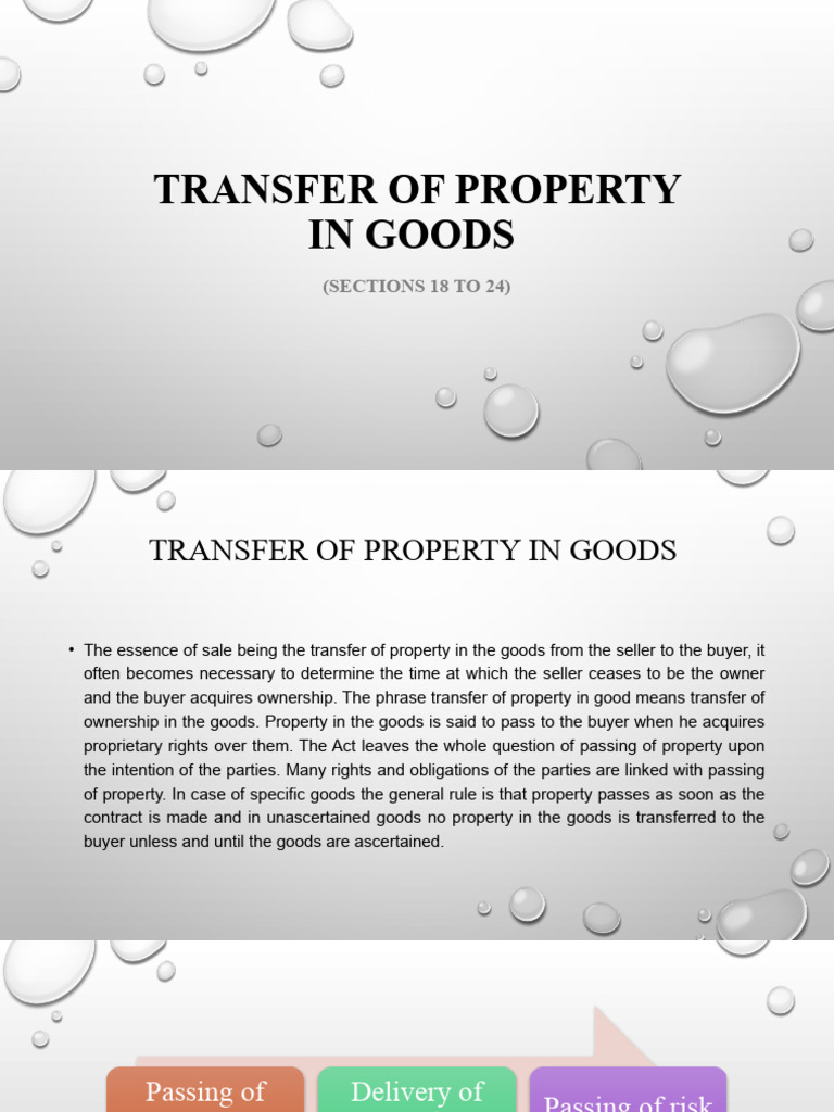 3 Transfer of Property in Goods | PDF | Bill Of Lading | Auction