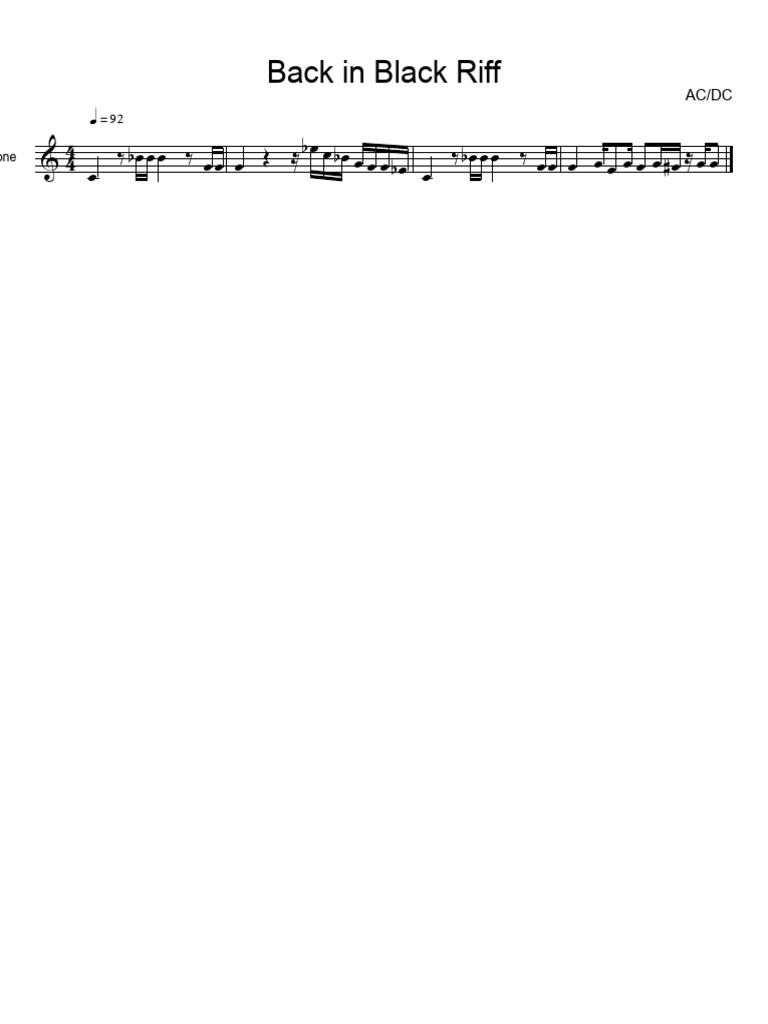 Riff - Back in Black | PDF