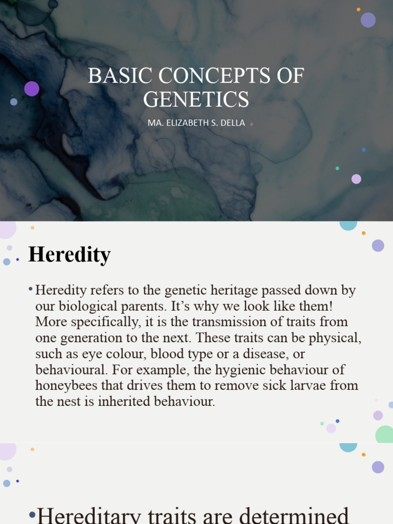 Basic Concepts of Genetics Part 1 | PDF | Cloning | Genetics