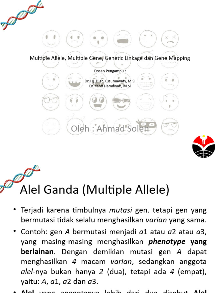 Ahmad Soleh - PT 1 Alel Ganda, Gen Ganda, Pautan, Gene Pool | PDF ...
