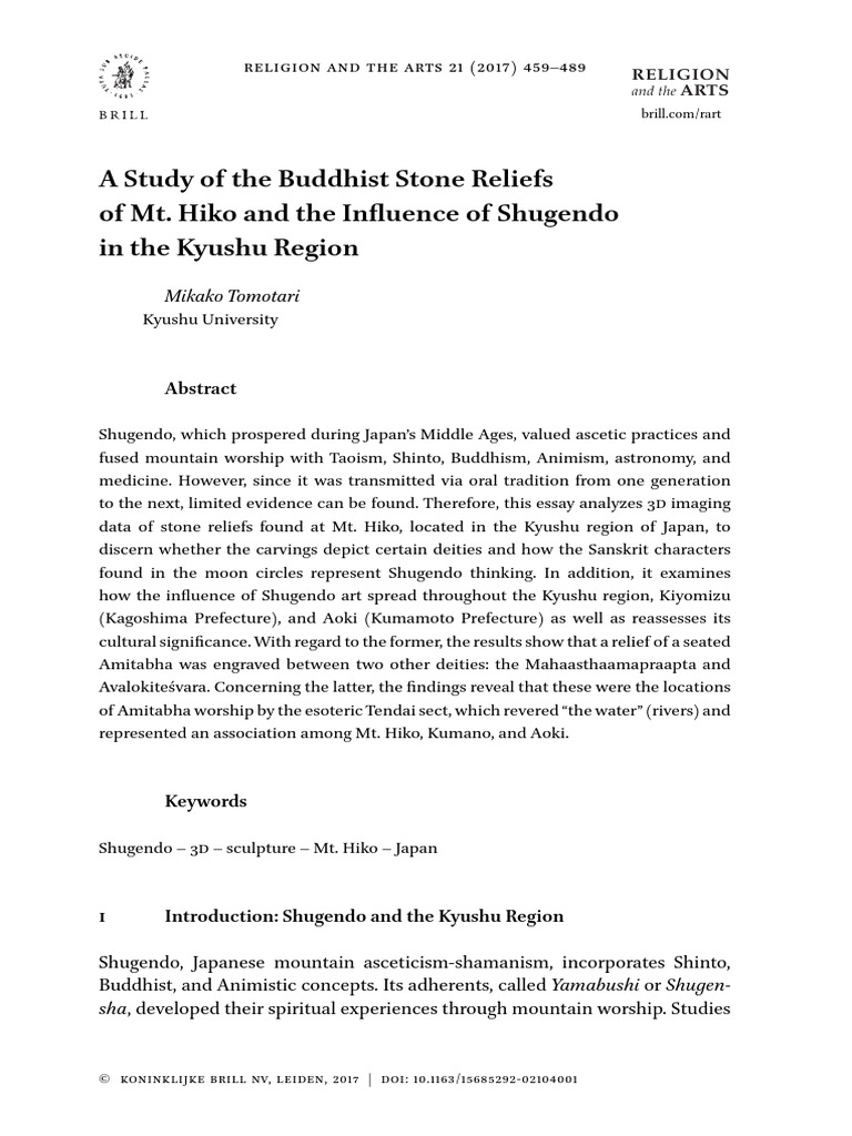 A Study of The Buddhist Stone Reliefs of MT - Hiko and The Influence of ...