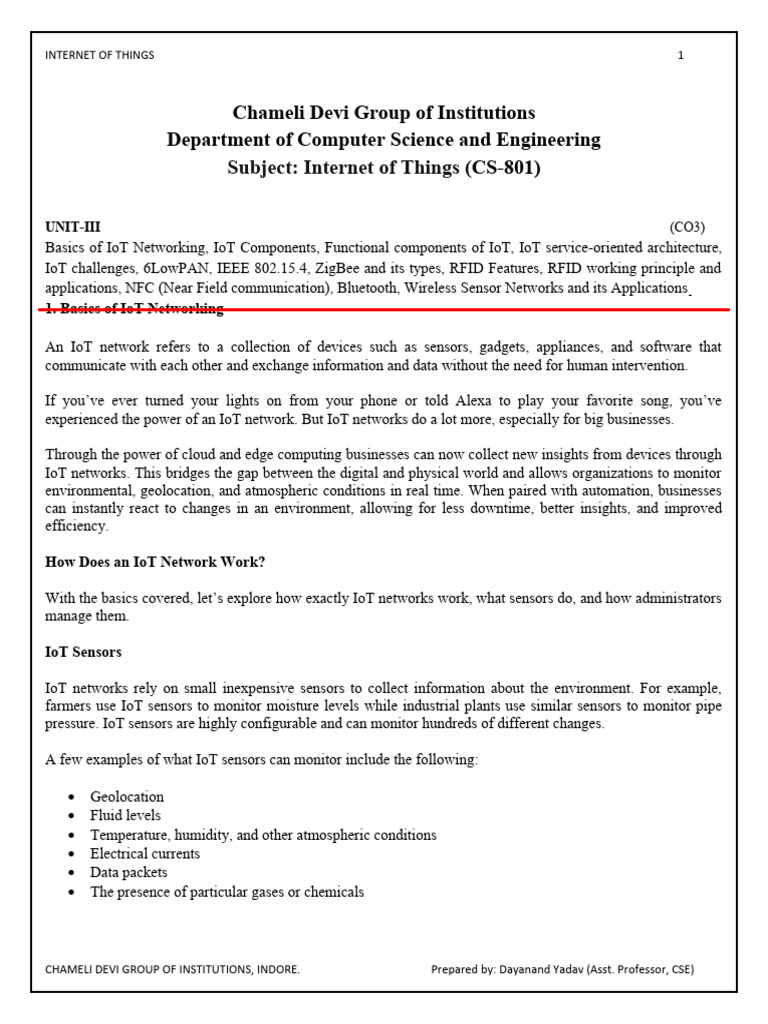 Chameli Devi Group of Institutions Department of Computer Science and Engineering CS-801) | PDF ...