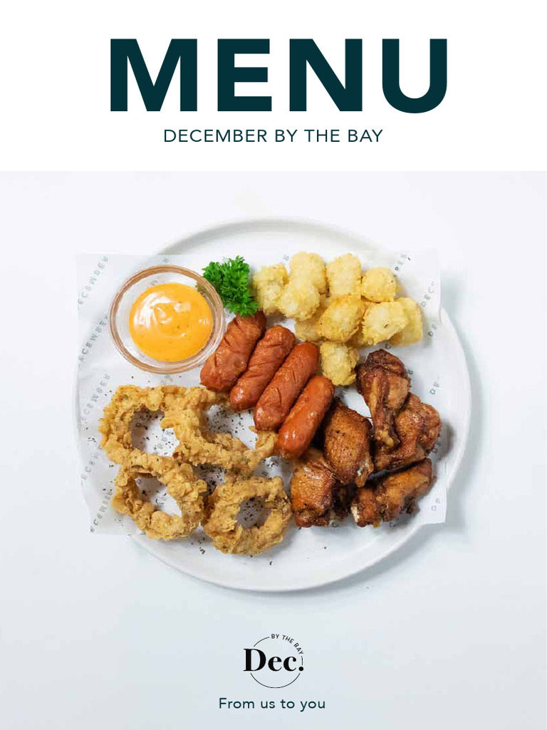 Menu December by The Bay | Download Free PDF | Pasta | Cuisine
