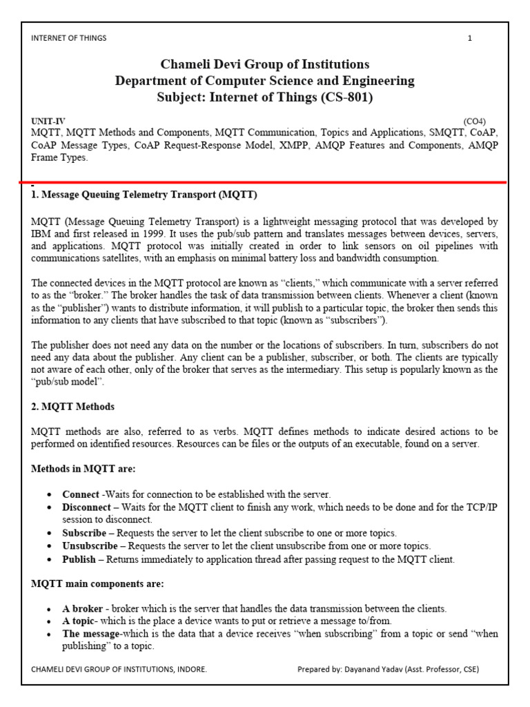 Chameli Devi Group of Institutions Department of Computer Science and Engineering Subject ...