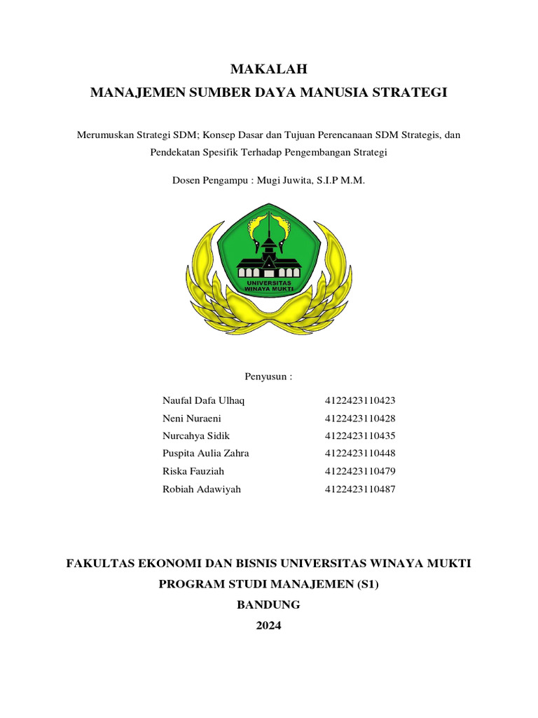 Makalah MSDM Kel 2 | PDF | Karier & Perkembangan | Pengembangan Diri