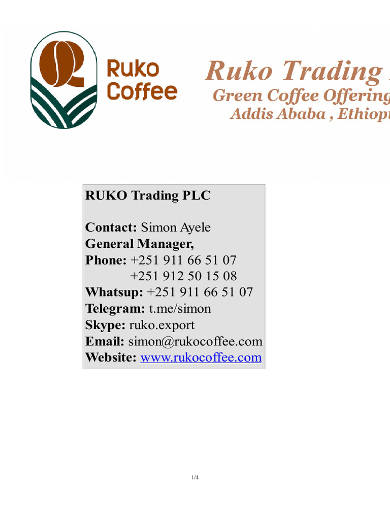 RUKO Coffee | PDF | Hot Drinks | Coffee