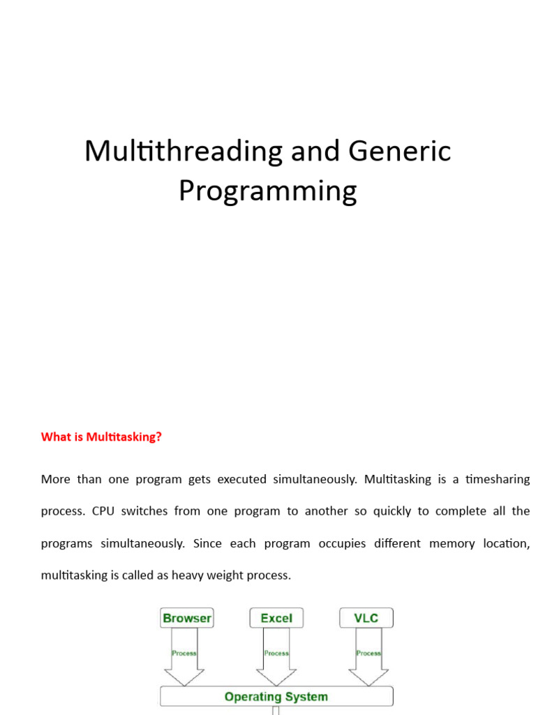 Multi Threading Pdf Process Computing Thread Computing