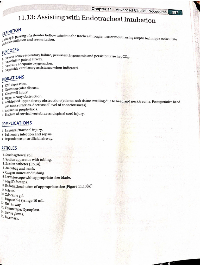 ET Intubation Procedure | PDF