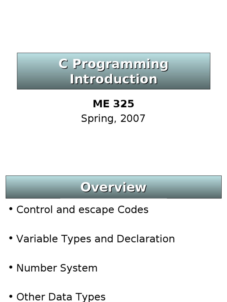 Unit 8 C Variables | PDF | Integer (Computer Science) | Data Type