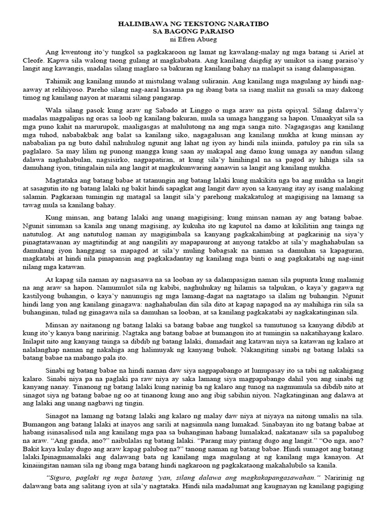 Sa Bagong Paraiso | PDF Sa Bagong Paraiso | PDF