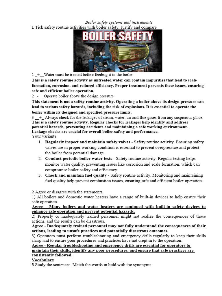 Boiler safety systems and instruments | PDF | Boiler | Safety