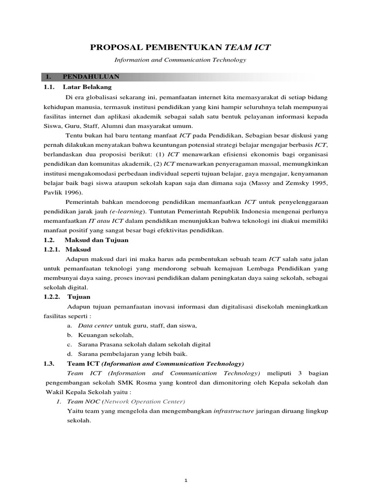 2023-Proposal Jadi Team Ict Tahap 1 | PDF