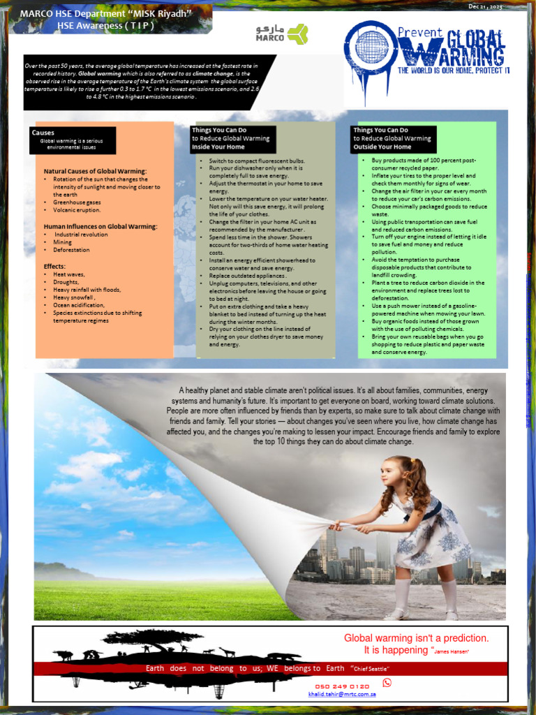 1- Global warming | PDF | Climate Change | Greenhouse Gas