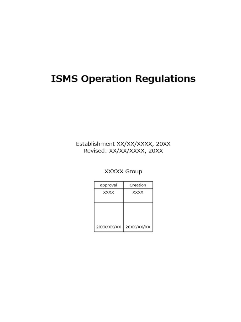 02 - ISMS Operation Regulations | PDF | Information Security ...