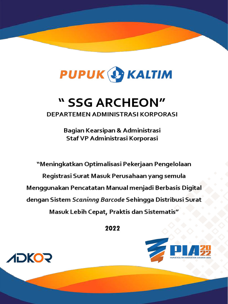 PIA 2022 -MAKALAH SSG ARCHEON | PDF