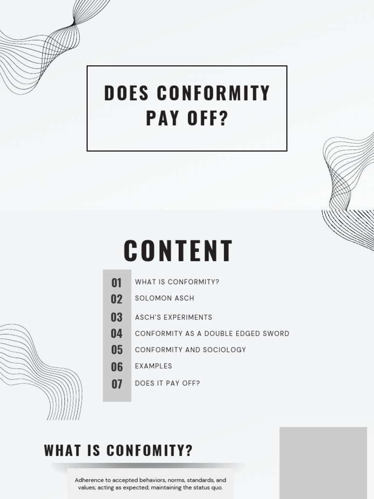 Does Conformity Pay Off | PDF | Conformity | Behavioural Sciences