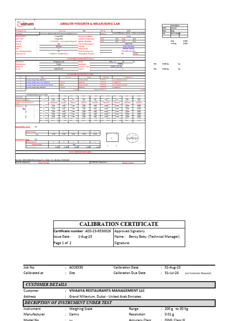 ADS-236530026-30 Kg Weighing Scale | PDF | Calibration | Weight