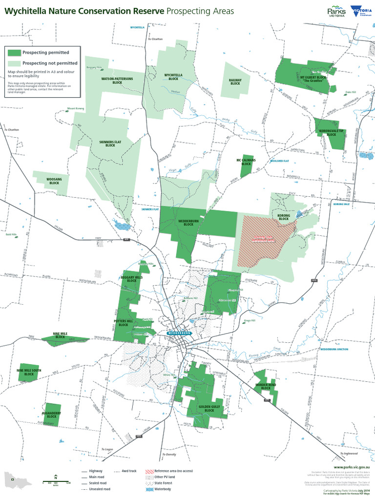 Wedderburn Wychitella Nature Conservation-Reserve-Prospecting-Areas-Map ...