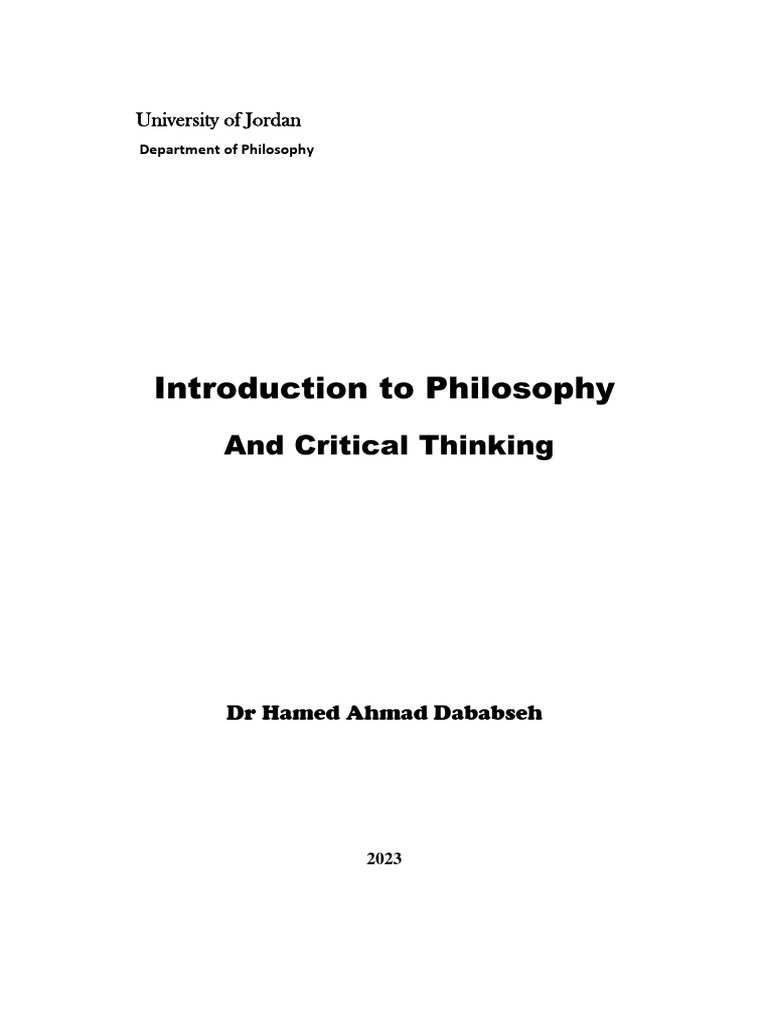 Introduction To Philosophy FINAL | PDF | Metaphysics | Epistemology