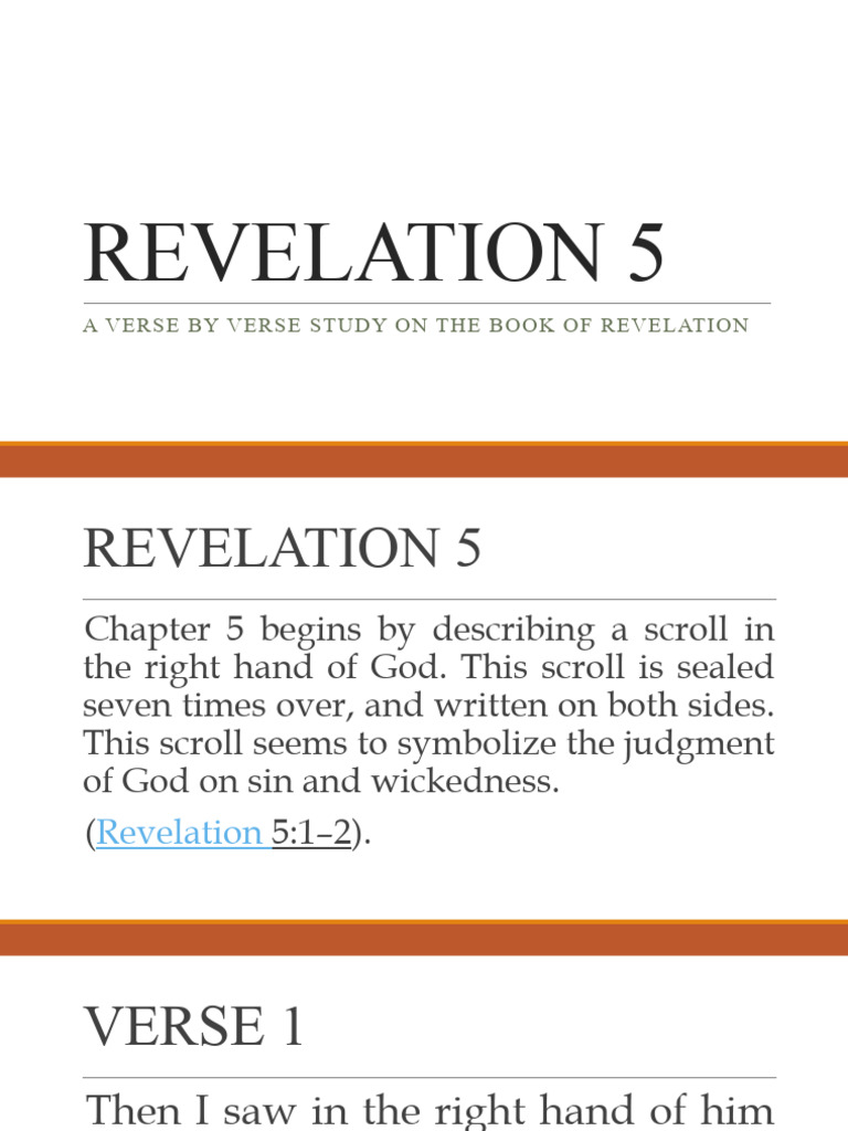 Revelation 5 | PDF | Lamb Of God | Jesus