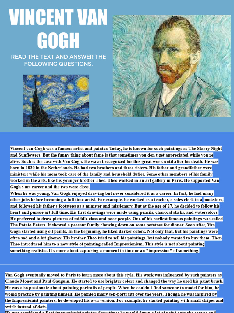 Great Minds - Vincent Van Gogh | PDF | Vincent Van Gogh | Impressionism