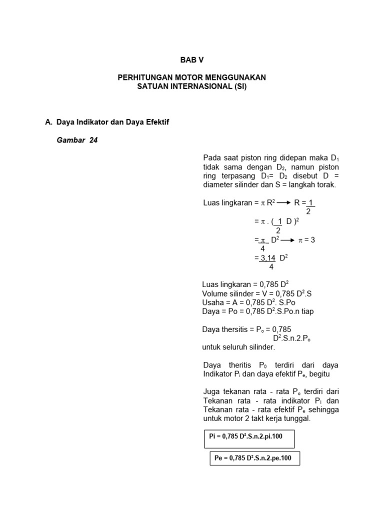 Perhitungan Daya Motor dan Rendemen | PDF | Metode & Bahan Ajar