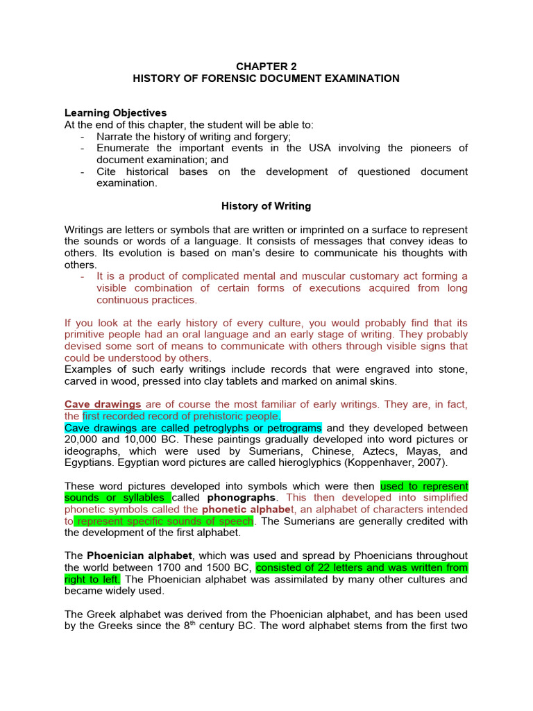 Forensic 4 Module 2 1 | PDF | Alphabet | Egyptian Hieroglyphs