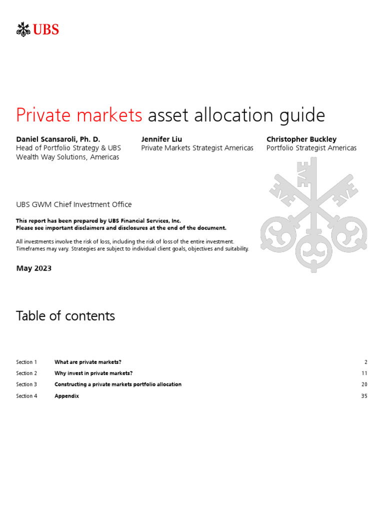 Private Markets Asset Allocation Guide May | PDF | Private Equity | Investing