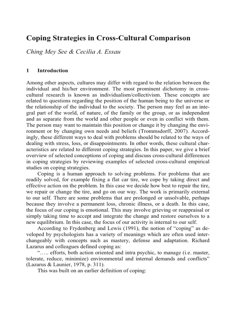 Coping Streatergirs Cross Culture | PDF | Meditation | Emotions