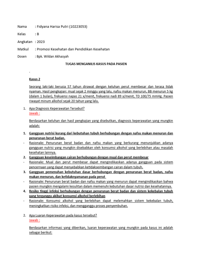 Fidyana Harisa Putri - 10223053 - Tugas PKDK | PDF | Pengembangan Diri | Kesehatan Holistik
