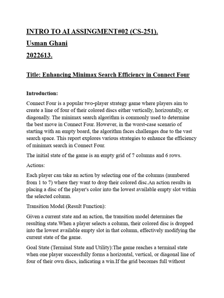 Intro To Ai Assingment | PDF | Applied Mathematics | Algorithms