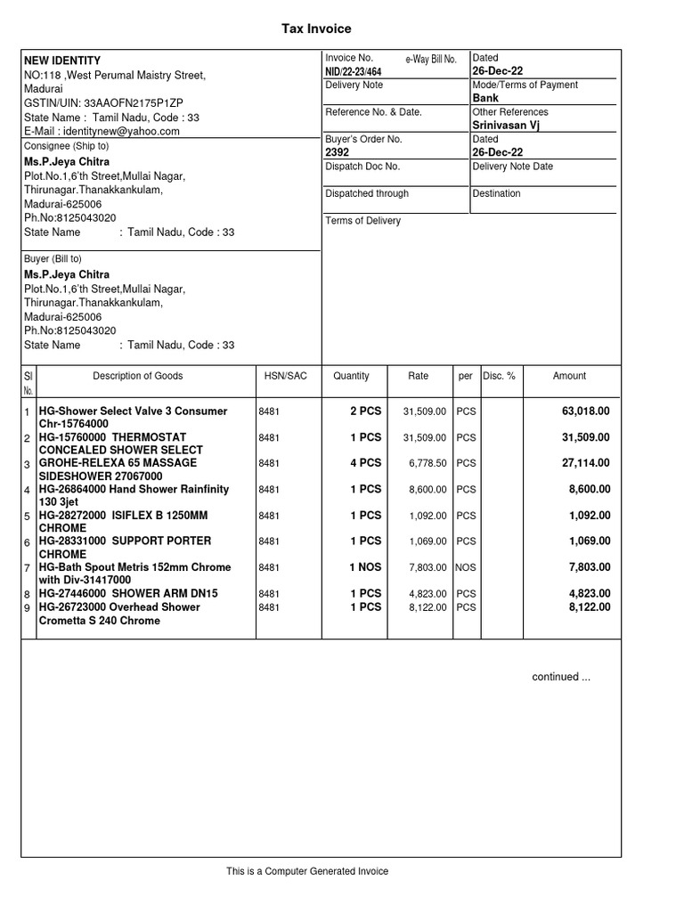 Tax Invoice | Download Free PDF | Government | Public Finance