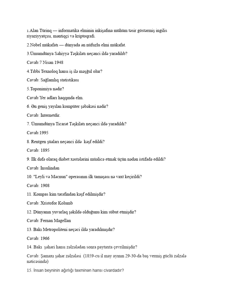 Sertifika Suallar | PDF