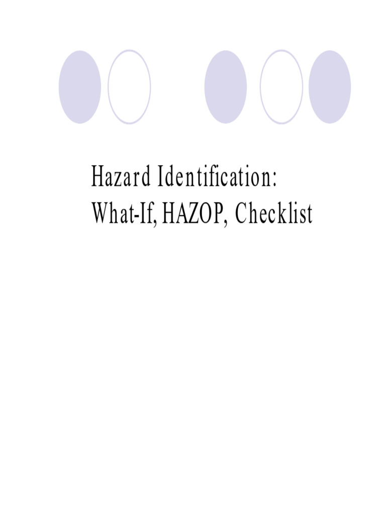 Pertemuan 2. What-If HAZOP Checklist | PDF