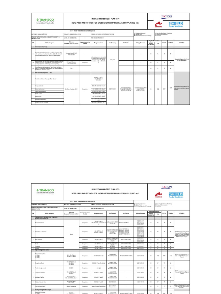 Shield - Itp | PDF | Pipe (Fluid Conveyance) | Building Engineering