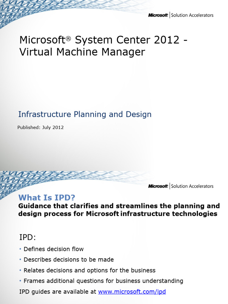 IPD - System Center 2012 - Virtual Machine Manager | PDF | Server ...