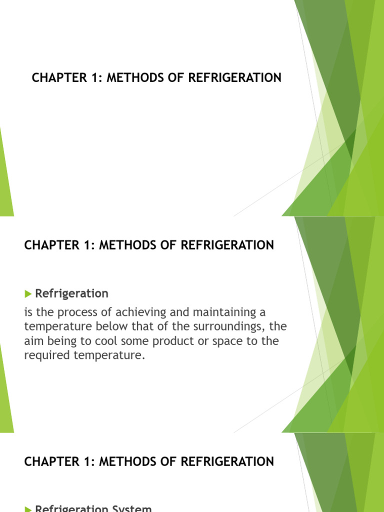 Overview of Refrigeration Methods | PDF | Refrigeration | Heat Pump