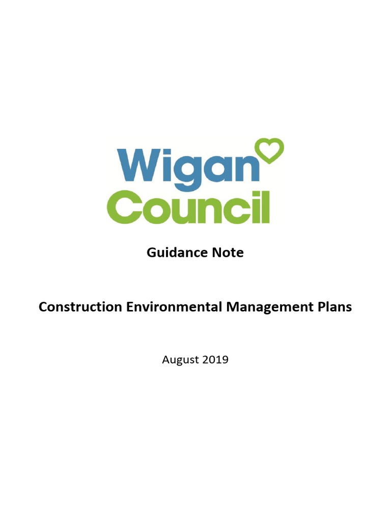 Construction Environmental Management Plans Guidance Note | PDF ...