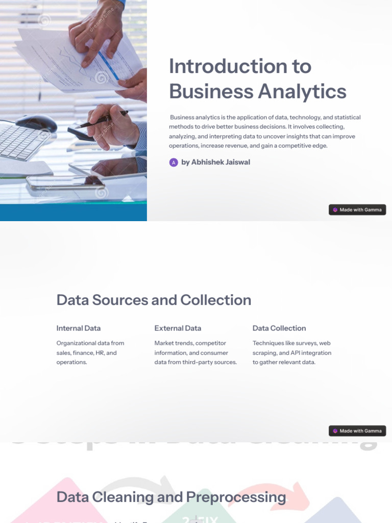 Introduction To Business Analytics | PDF | Data Analysis | Analytics