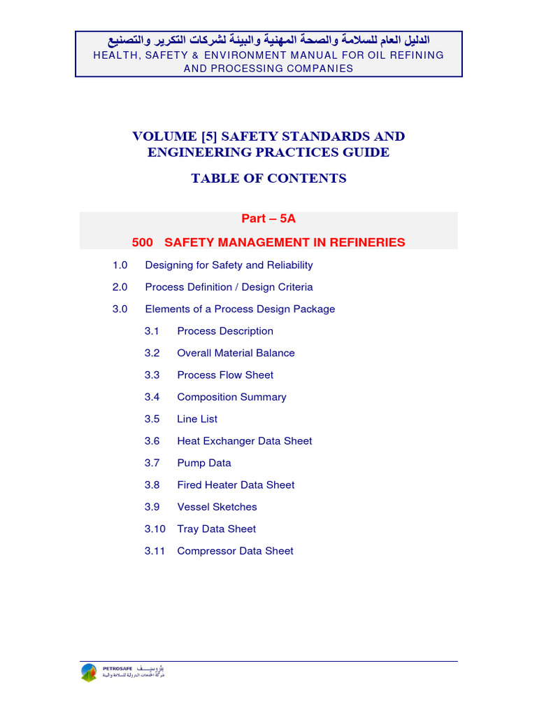 Oil Refining Safety Standards Manual | PDF | Oil Refinery | Engines