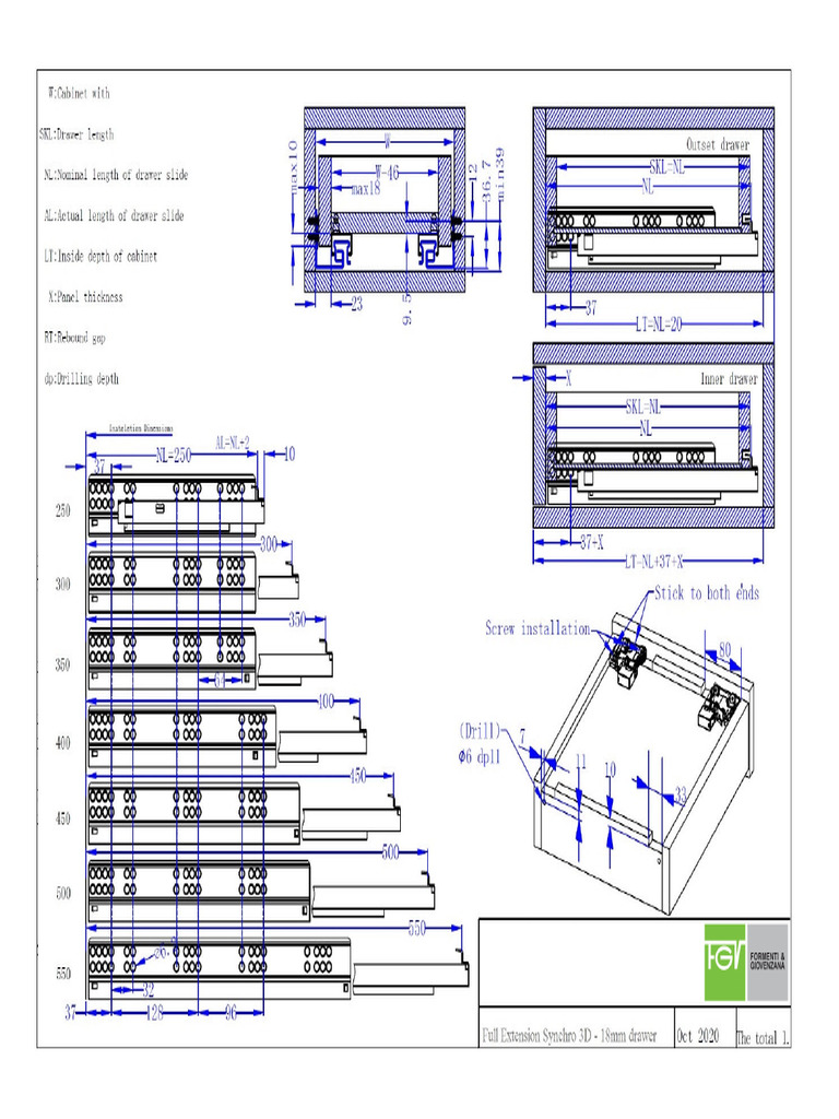 2020 Technical Drawing Excel Full Extension Synchro 3D-18mm | PDF