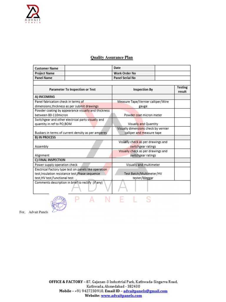 Advait Panels QAP | Download Free PDF | Electrical Engineering | Electricity
