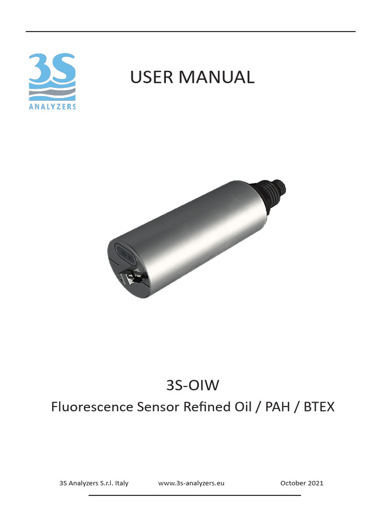 3S-OIW Fluorescence Sensor Manual | PDF | Calibration | Metrology