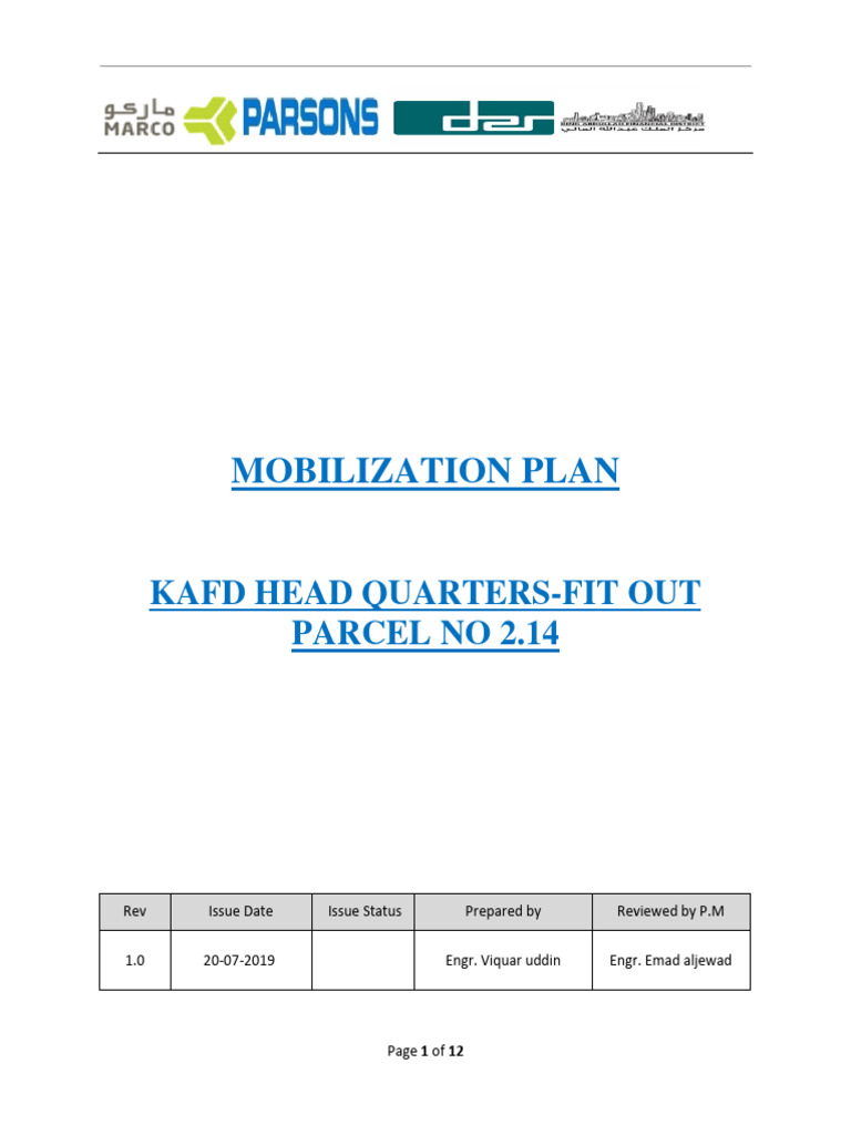 Mobilization Plan Kafd-2 | PDF | Computer Aided Design | Surveying