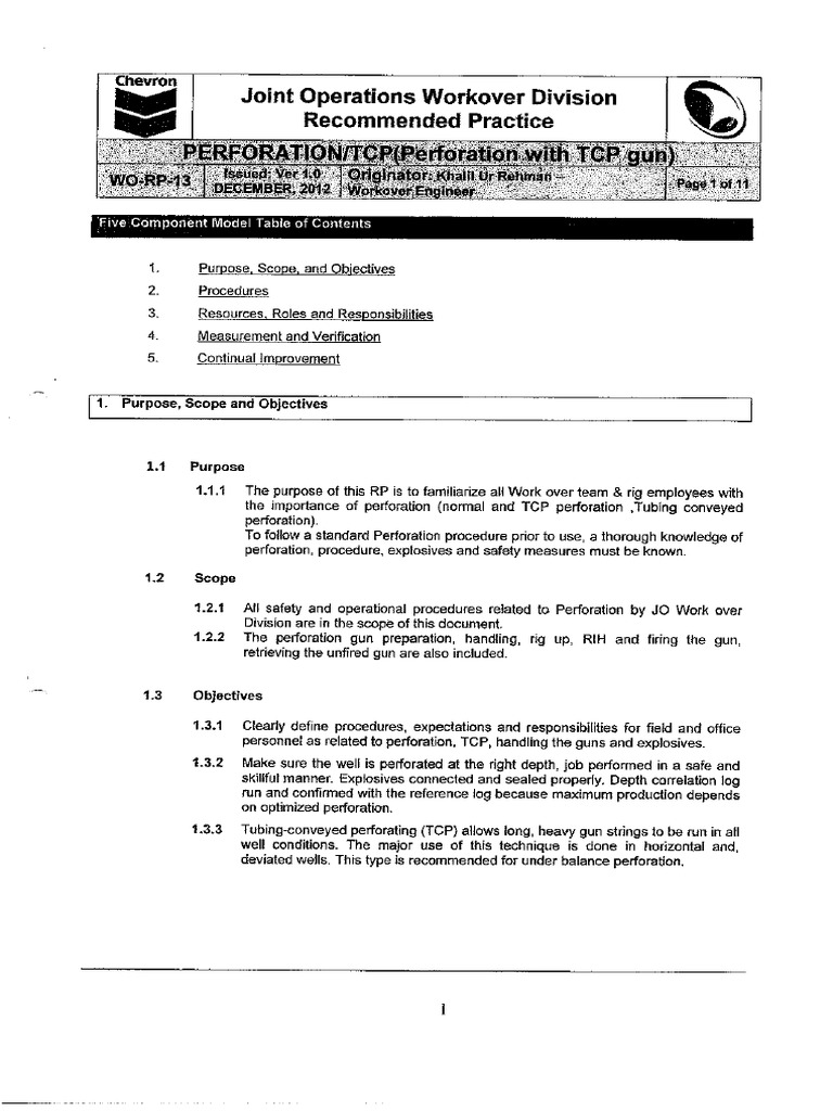 RP 13 Perforation | PDF