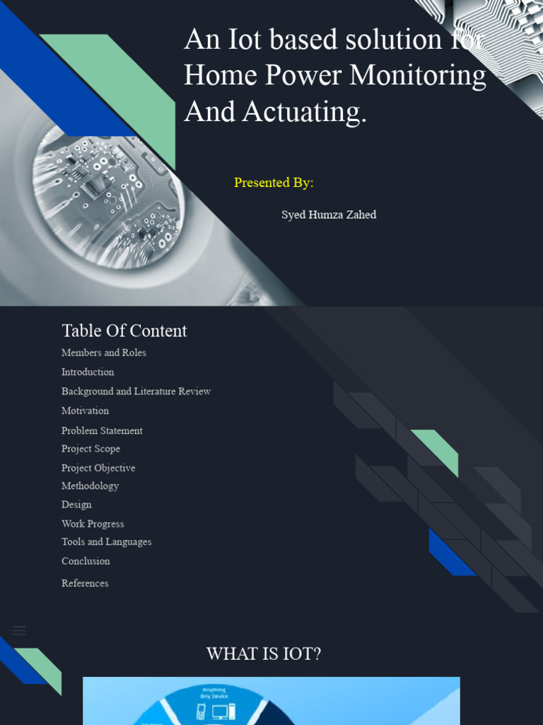 FYP Presentation | PDF | Internet Of Things | Home Automation