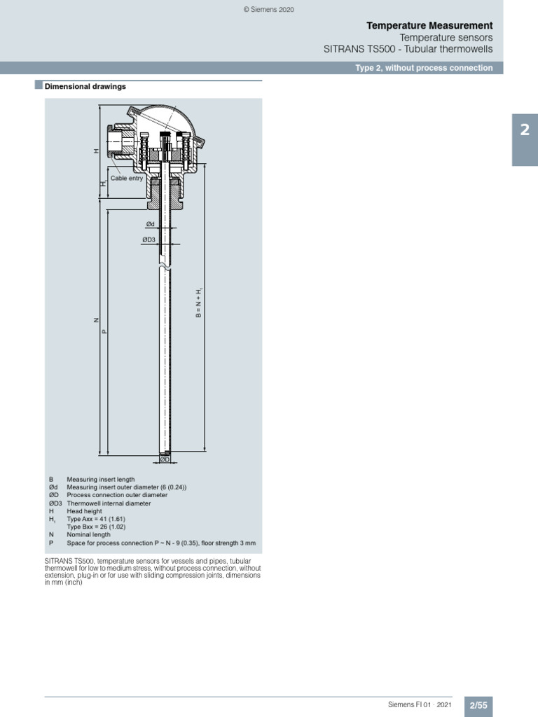 Industrial Thermowell Guide | PDF | Electrical Connector | Inch
