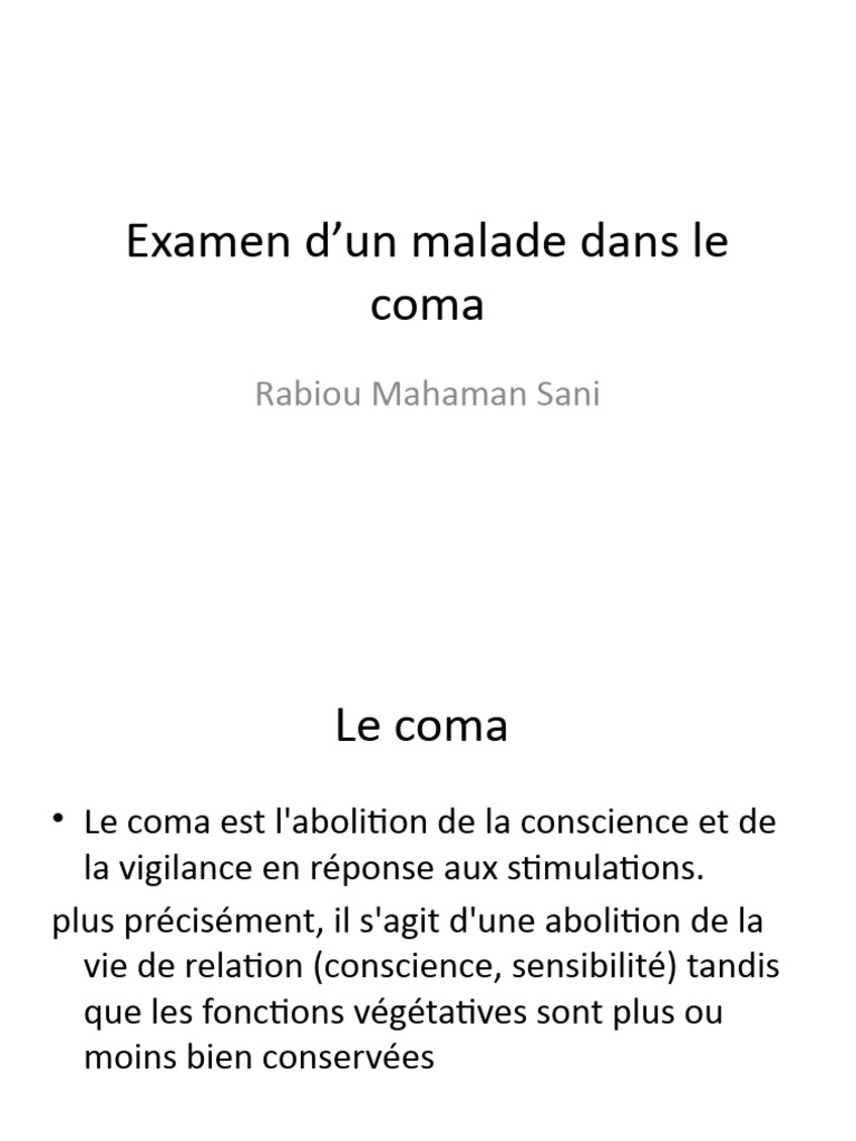 Coma | PDF | Coma | Neuroscience