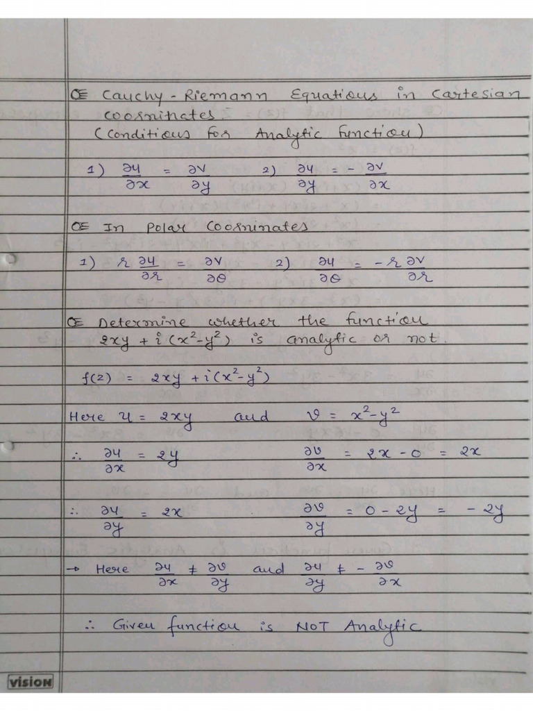 Ch.2 Analytic and Harmonic Function | PDF